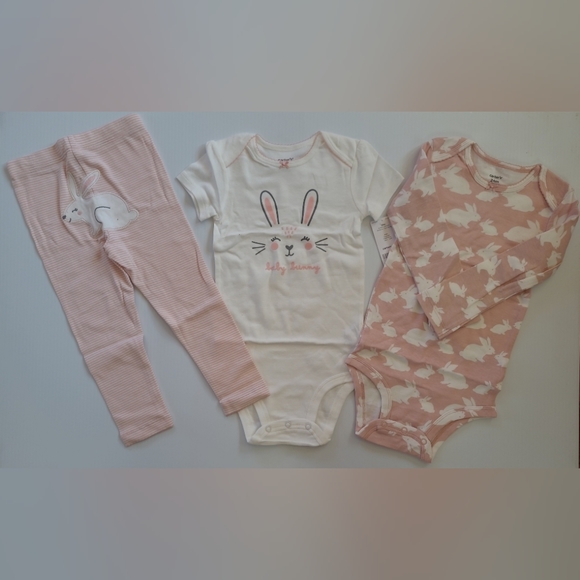 Carter's | Matching Sets | Carters Easter Bunny Outfit 3 Piece Long Short Sleeve Leggings 24 ...